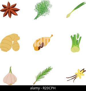 Herbage icons set, cartoon style Stock Vector Image & Art - Alamy