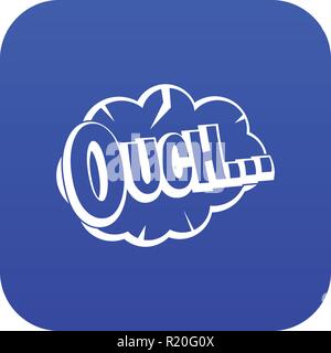 Ouch, speech cloud icon digital red Stock Vector Image & Art - Alamy
