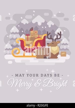 Colorful Merry Christmas and Happy New Year seamless pattern with ...