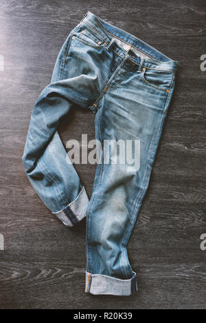 abstract blue jeans with color filtered, modern lifestyle concept Stock ...