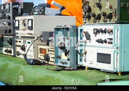 Display of ham radio equipment at Antique Wireless Museum in Bloomfield ...