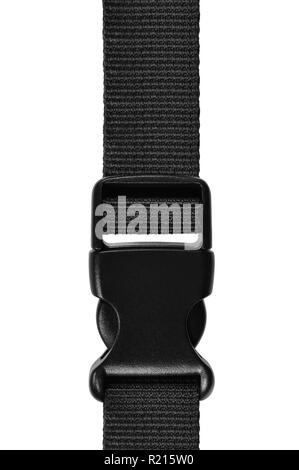 Black Plastic Quick Release Buckle Cut Out on White Stock Photo - Alamy