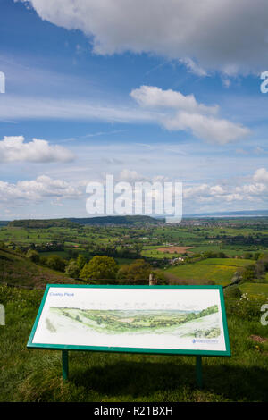 Coaley Peak, Gloucestershire, UK - 14th May 2014: Two people at Coaley ...