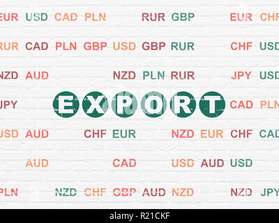 Business concept: Export on wall background Stock Photo - Alamy
