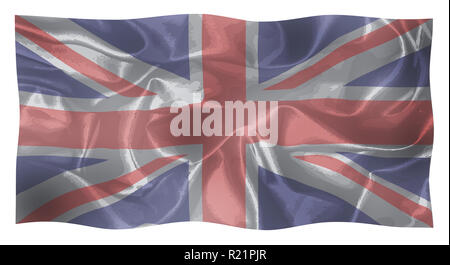 Silk Royal Navy Union Jack silk flag Fluttering in the wind Stock Photo ...
