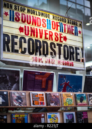 Soho record shop store 'Sounds of the Universe' exterior outside view ...