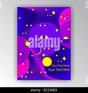 Modern vertical overprint cmyk page template for web and print. Blue ...