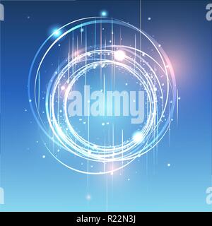 Shining circle light effect design element. Vector illustration Stock ...