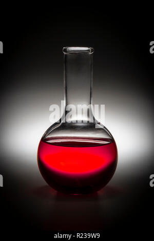Chemical laboratory flask isolated on white background. Chemical ...
