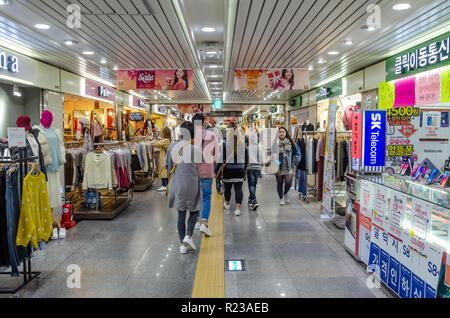 Junggak Underground Shopping Center in Seoul, South Korea Stock Photo ...