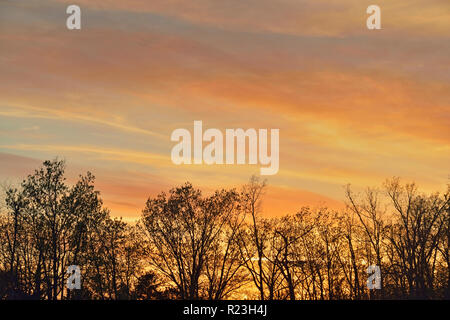Buffalo National River, Arkansas: Sunset clouds over the Buffalo River ...
