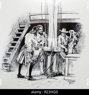 Gabriel de Clieu and the coffee plant seedling. De Clieu arranged to ...