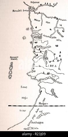 2nd-century world map from the atlas Geography / Geographia by Claudius ...