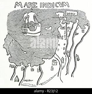 Map of the Malabar Coast Stock Photo - Alamy