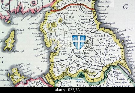 A map of the kingdoms of the Anglo-Saxon Heptarchy Stock Photo - Alamy