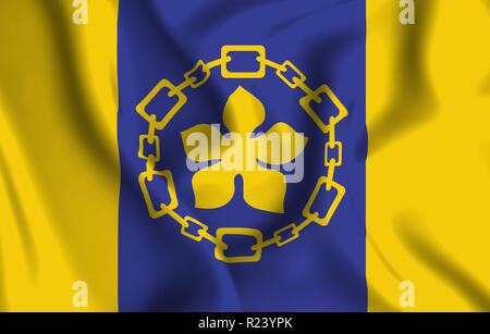 Hamilton 3D waving flag illustration. Texture can be used as background ...