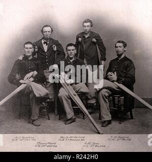 Photograph of American civil war amputees. Dated 1865 Stock Photo - Alamy