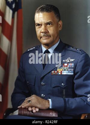General Benjamin O. Davis, Jr., commander of the Tuskegee Airmen during ...