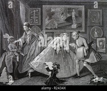Taste in High Life by William Hogarth Stock Photo - Alamy