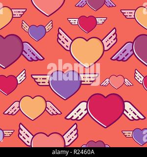 Seamless subtle hearts texture. Heart shape simple background. Vector ...