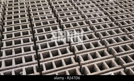 Brick forms. Production of bricks from volcanic ash in the Philippine ...