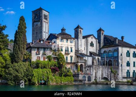 Basilica of San Giulio, Isle of San Giulio, Orta San Giulio, Piemonte ...