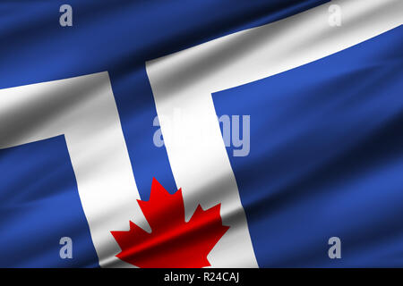Toronto Flag 3D waving flag illustration. Texture can be used as ...