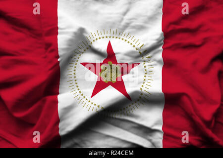 Birmingham Alabama 3D waving and closeup flag illustration with ...