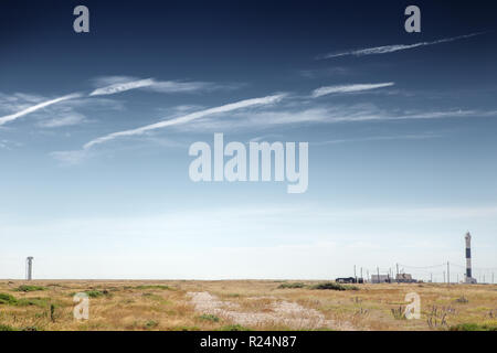 landscape image of Dungeness Marsh in england Stock Photo - Alamy