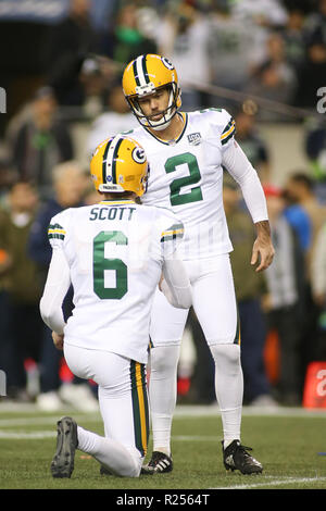 Green Bay Packers punter J.K. Scott (6) before an NFL football game ...