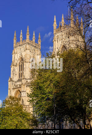The magnificent architecture of York Minster Cathedral, York, UK Stock ...
