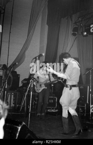 Aztec Camera Live at James Byrom Hall Liverpool circa 1983 Stock Photo ...