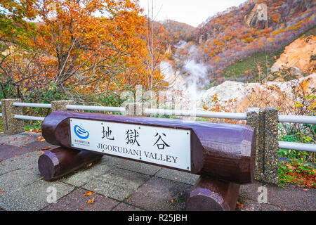 Autumn season at noboribetsu volcano in Hokkaido Japan Stock Photo - Alamy
