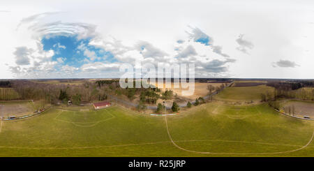 360° view of 360 degree panorama from composite aerial photos of a ...