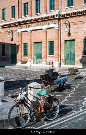 Local people in the street of Urbania, Italy, Europe Stock Photo - Alamy