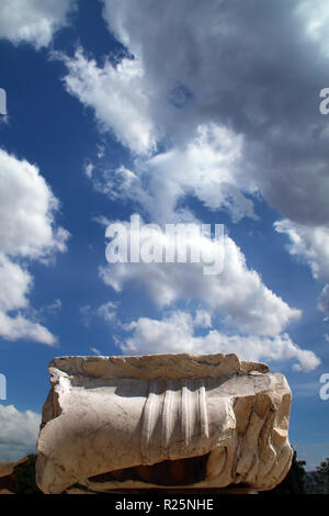 Ruins in the archaeological site of Eleusis in Attica Greece. Eleusina ...