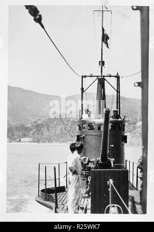 WWII Italian submarine sailing - second world war Stock Photo - Alamy