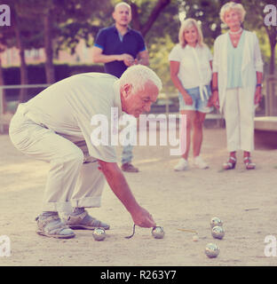 Happy two generations male family old senior mature father and smiling ...