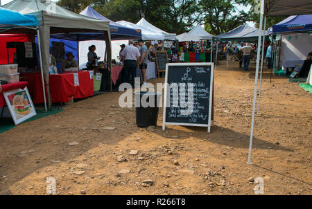 Early morning at the Hazel food market in Pretoria, South Africa Stock ...