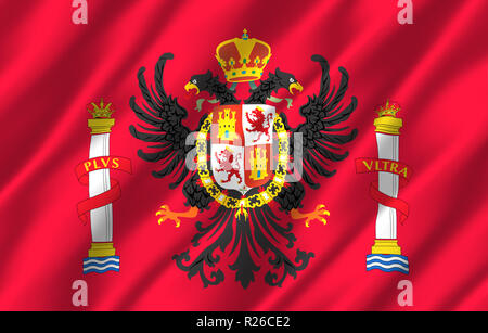 Toledo 3D waving flag illustration. Texture can be used as background ...