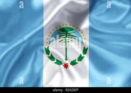 Neuquen waving and closeup flag illustration. Perfect for background or ...