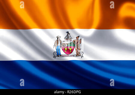 Albany New York waving and closeup flag illustration. Perfect for ...