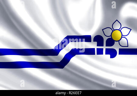 Franco-Colombiens waving and closeup flag illustration. Perfect for ...