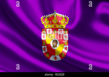 Jaen waving and closeup flag illustration. Perfect for background or ...