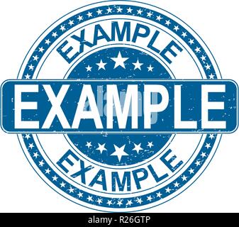 example round stamp isolated on transparent background. example stamp ...