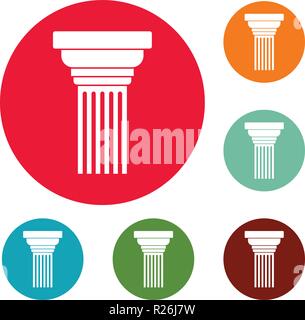 Expanding column icon. Simple illustration of expanding column vector ...