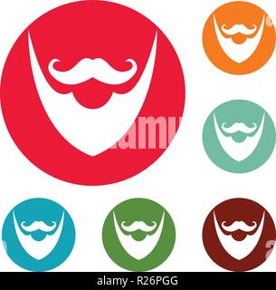 Pointing mustache icon. Simple illustration of pointing mustache vector ...