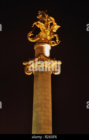 Freedom Square, Liberty Monument in Tbilisi, Georgia Stock Photo - Alamy