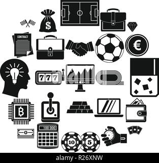 Totalizator icons set, simple style Stock Vector Image & Art - Alamy
