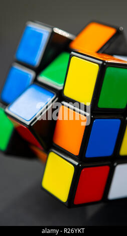 Toy Rubik's Cube still life set for children art design Stock Photo - Alamy
